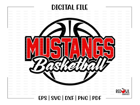 Mustang Basketball Svg Basketball Svg Mustang Mustangs | Etsy