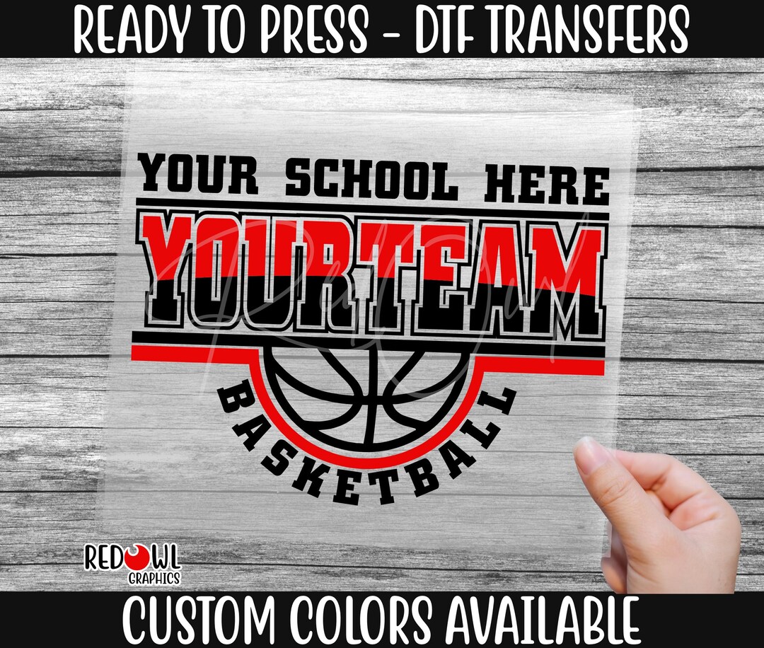 Ready to Press, Basketball Transfer, Custom DTF Transfer, Heat Transfer ...