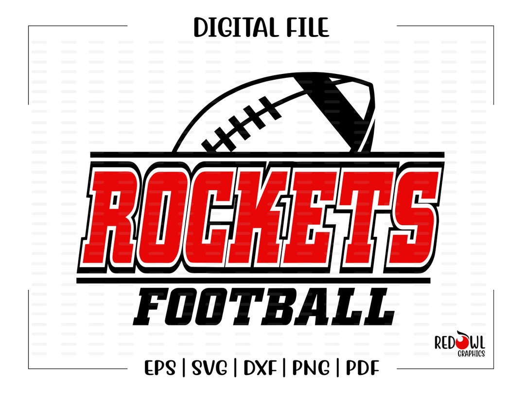 Football Svg, Rocket Football Svg, Rocket, Rockets, Football, Svg, Dxf ...