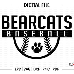 Baseball Svg, Bearcat Svg, Baseball, Bearcat Baseball, Bearcat ...