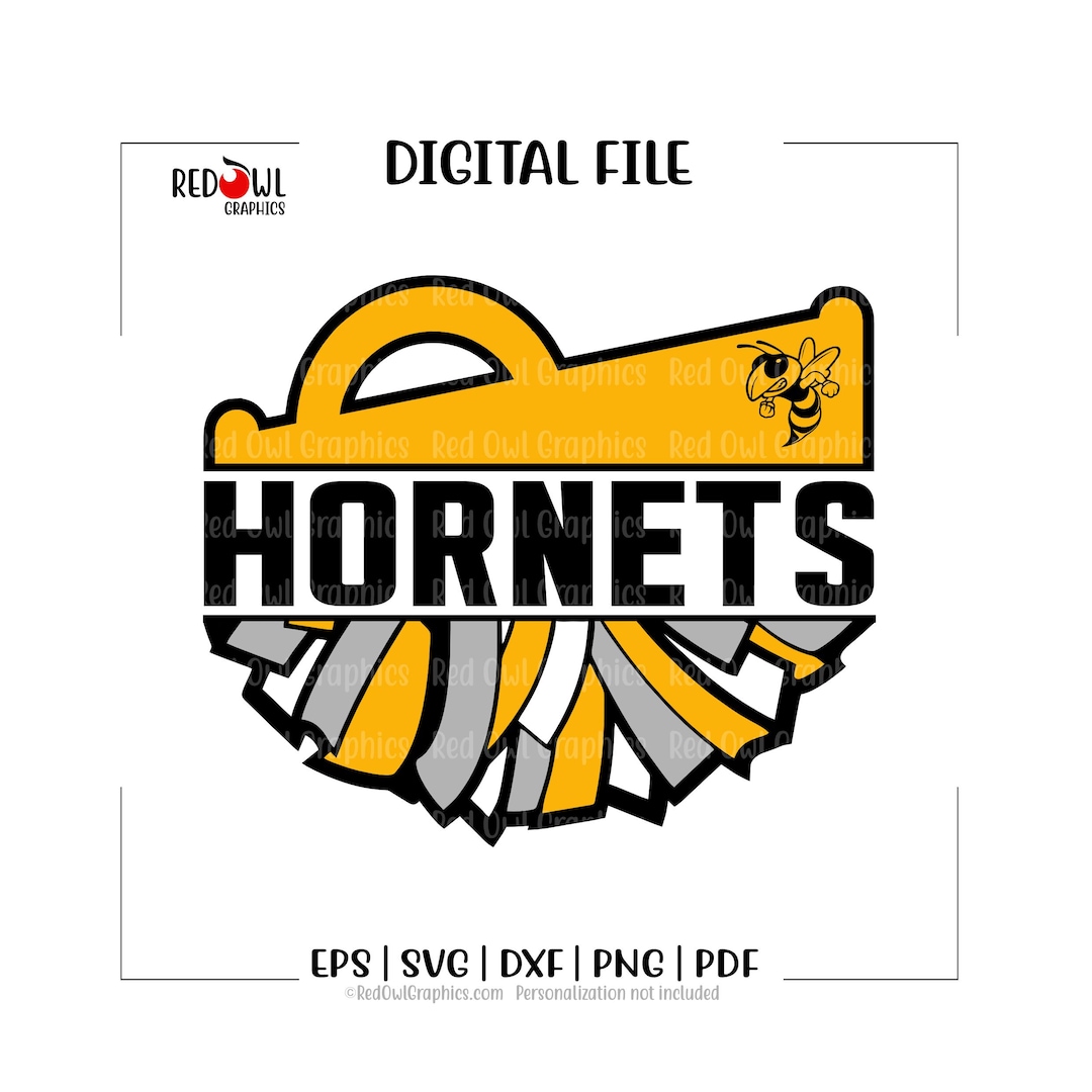 Hornet Cheer Svg, Cheerleading, Hornets, Cheerleader, Team Mascot ...