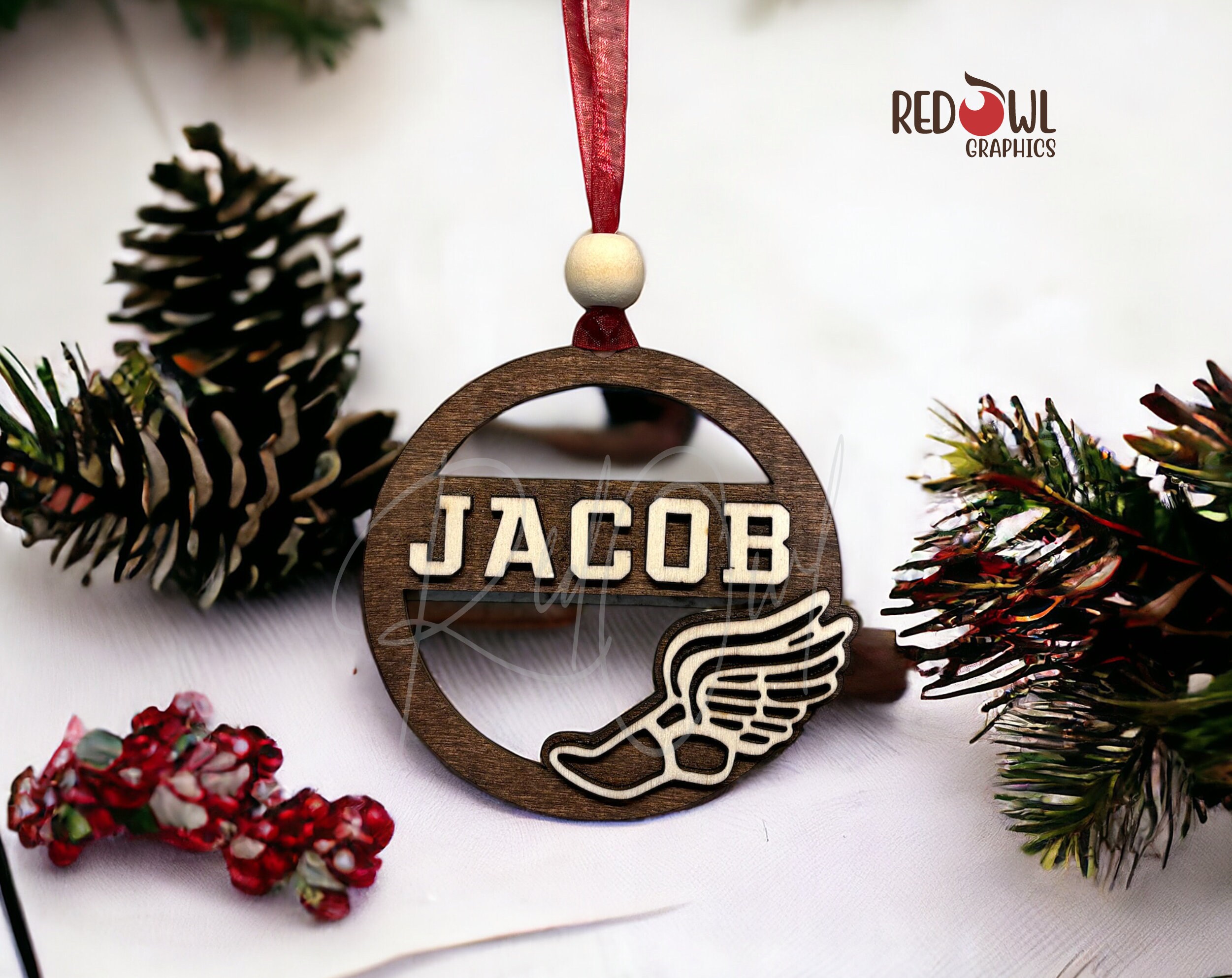 Personalized Track Ornament, Track Christmas Ornament, Engraved ...