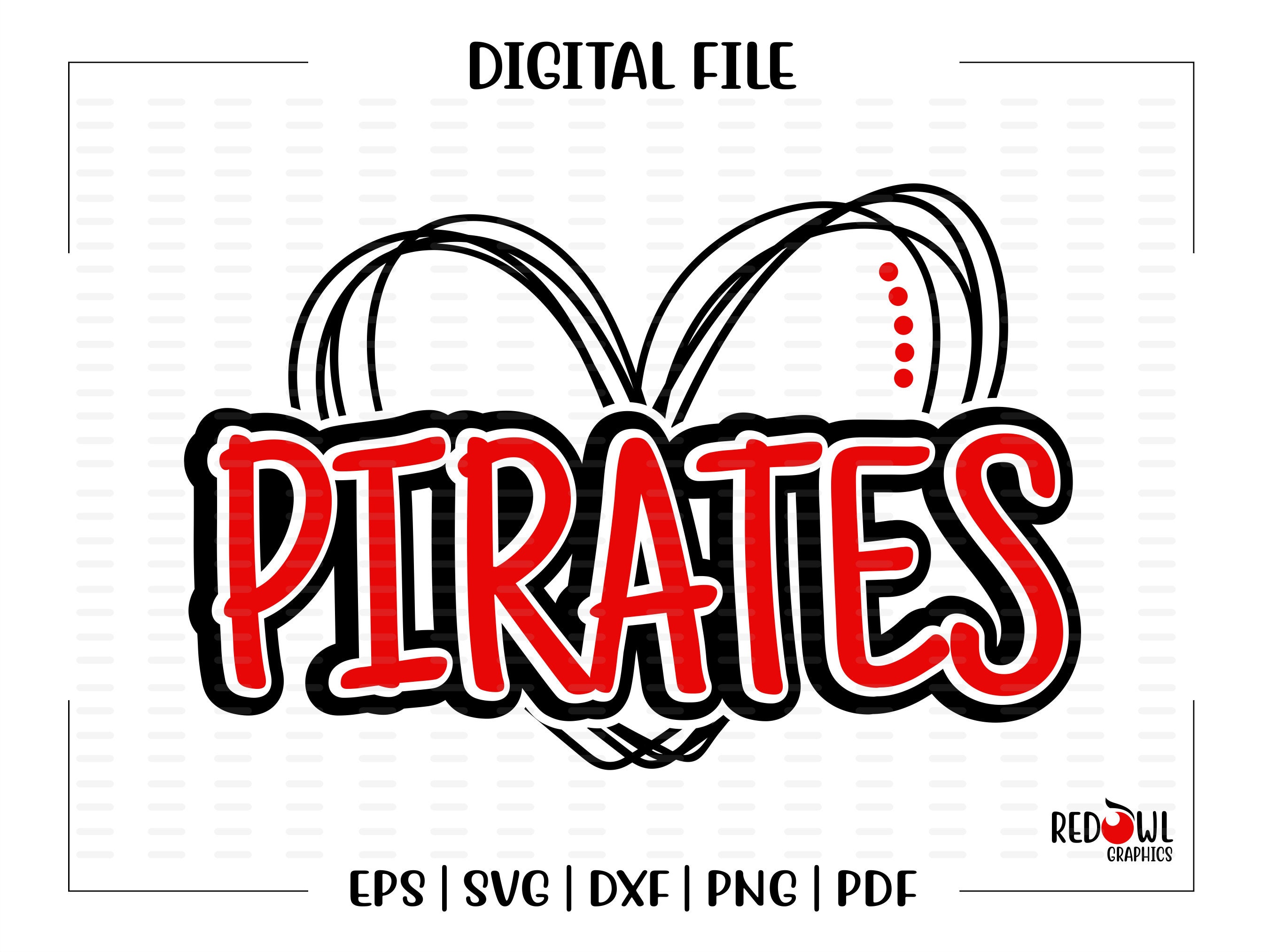 Pirate Svg Pirate Pirates Svg Pirates Mascot Heartlove | Etsy
