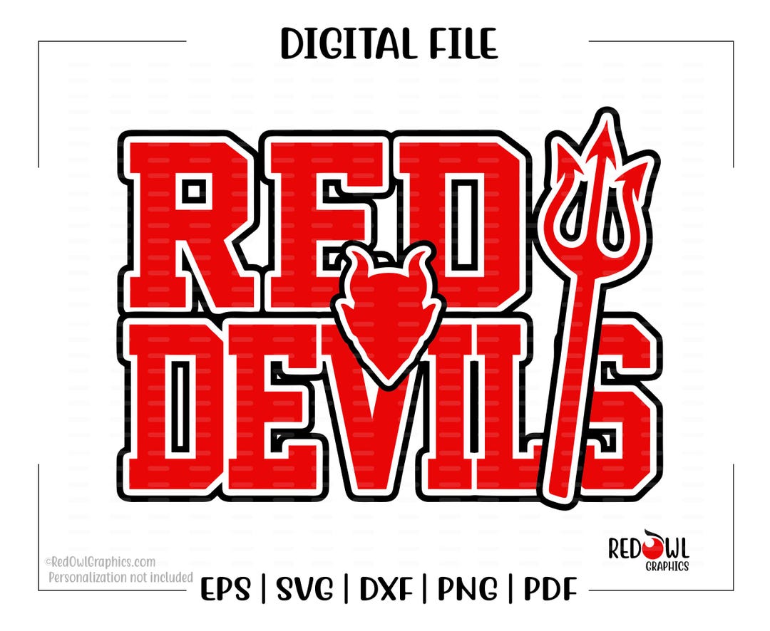 Red Devil Svg, Devils Svg, Red Devil, Red Devils, Devil, Svg, Dxf, Eps ...