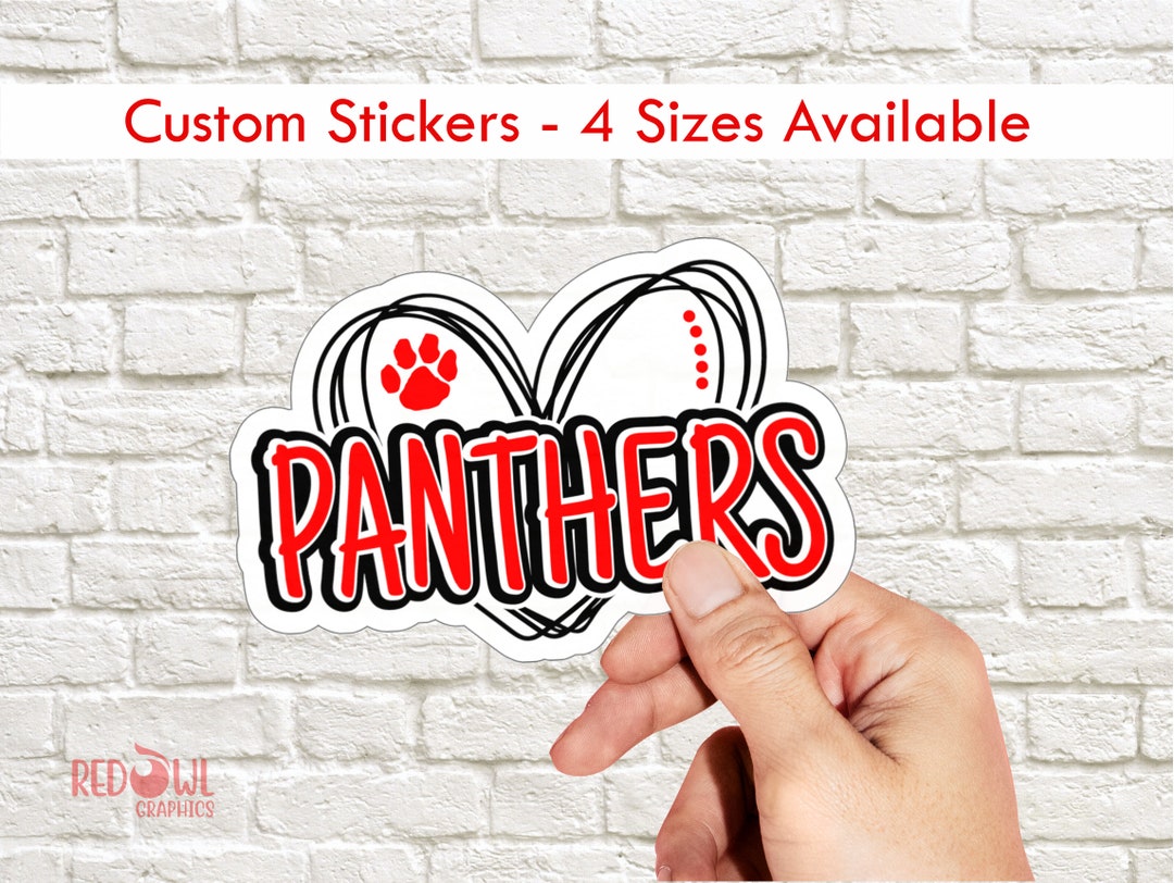 Personalized Panther Sticker, Mascot, School, Spirit, Panther, Paw ...