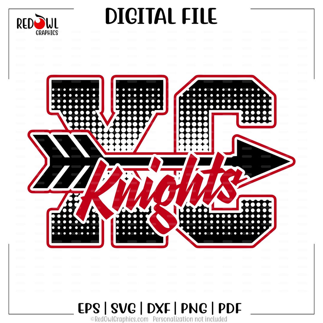 Knights Cross Country Svg, Knight, Cross Country, XC, CC, Svg, Dxf, Eps ...