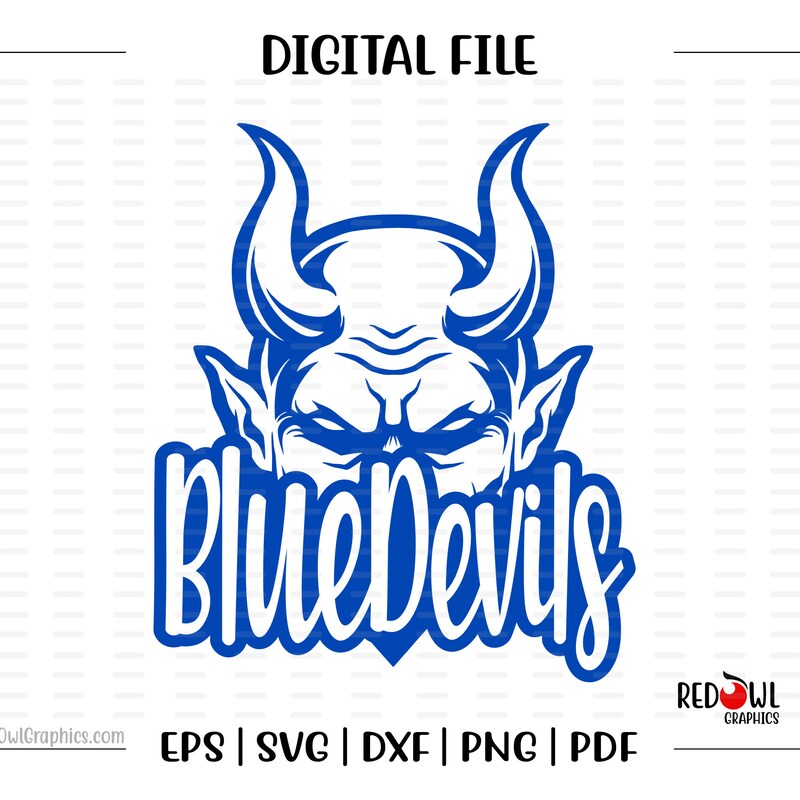 Blue Devil Cartoon - Etsy UK