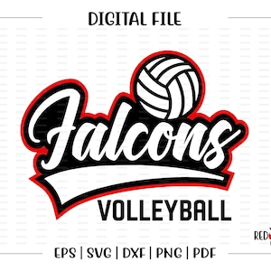 Volleyball Svg, Falcon Volleyball Svg, Falcon, Falcons, Volleyball, Svg ...