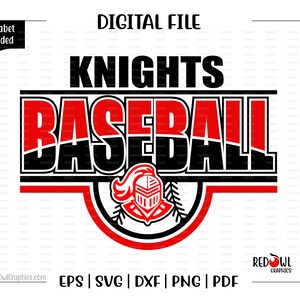 Baseball Svg, Knight Baseball Svg, Knight, Knights, Baseball, Svg, Dxf ...