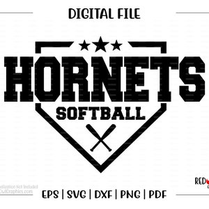 Softball Svg, Lady Hornet Softball Svg, Lady, Hornet, Hornets, Softball ...