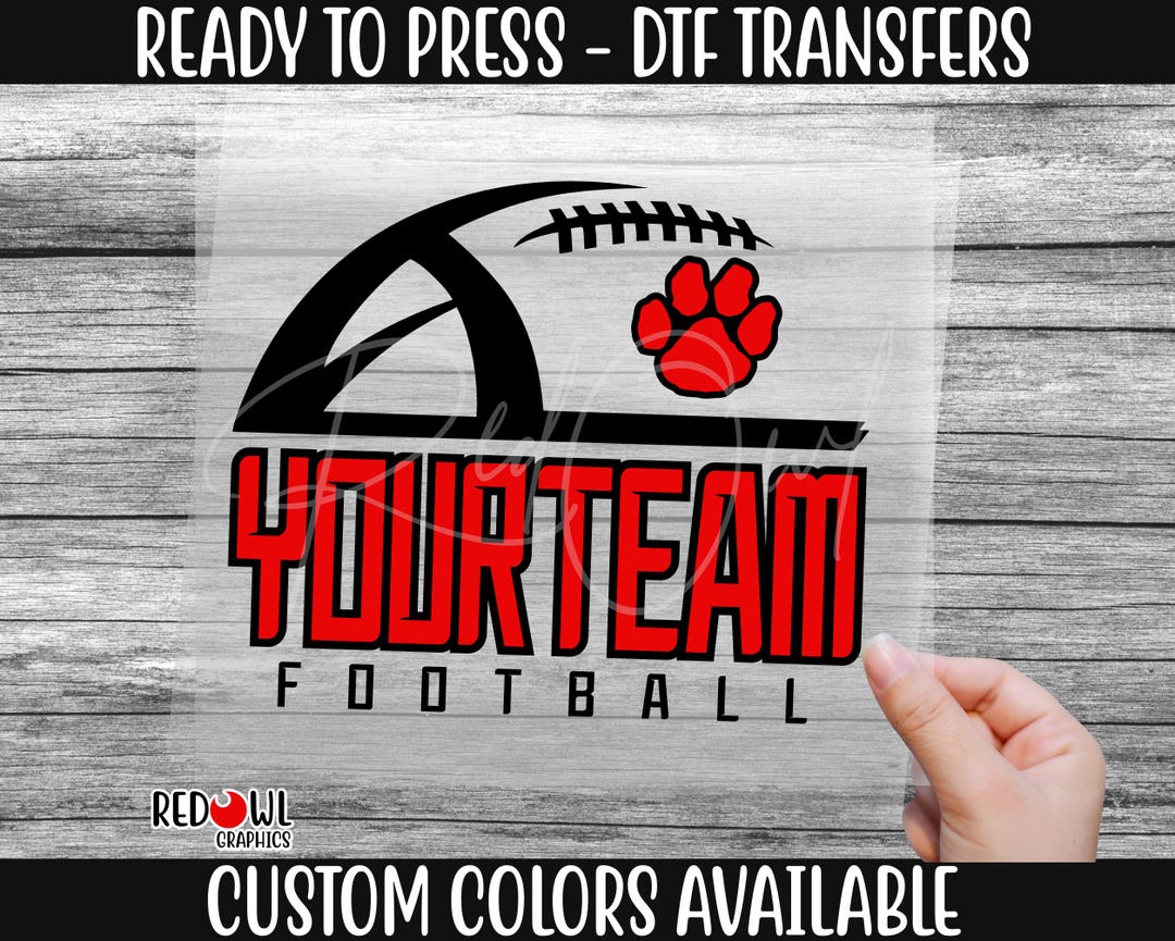 Ready to Press, Football Transfer, Custom DTF Transfer, Heat Transfer ...