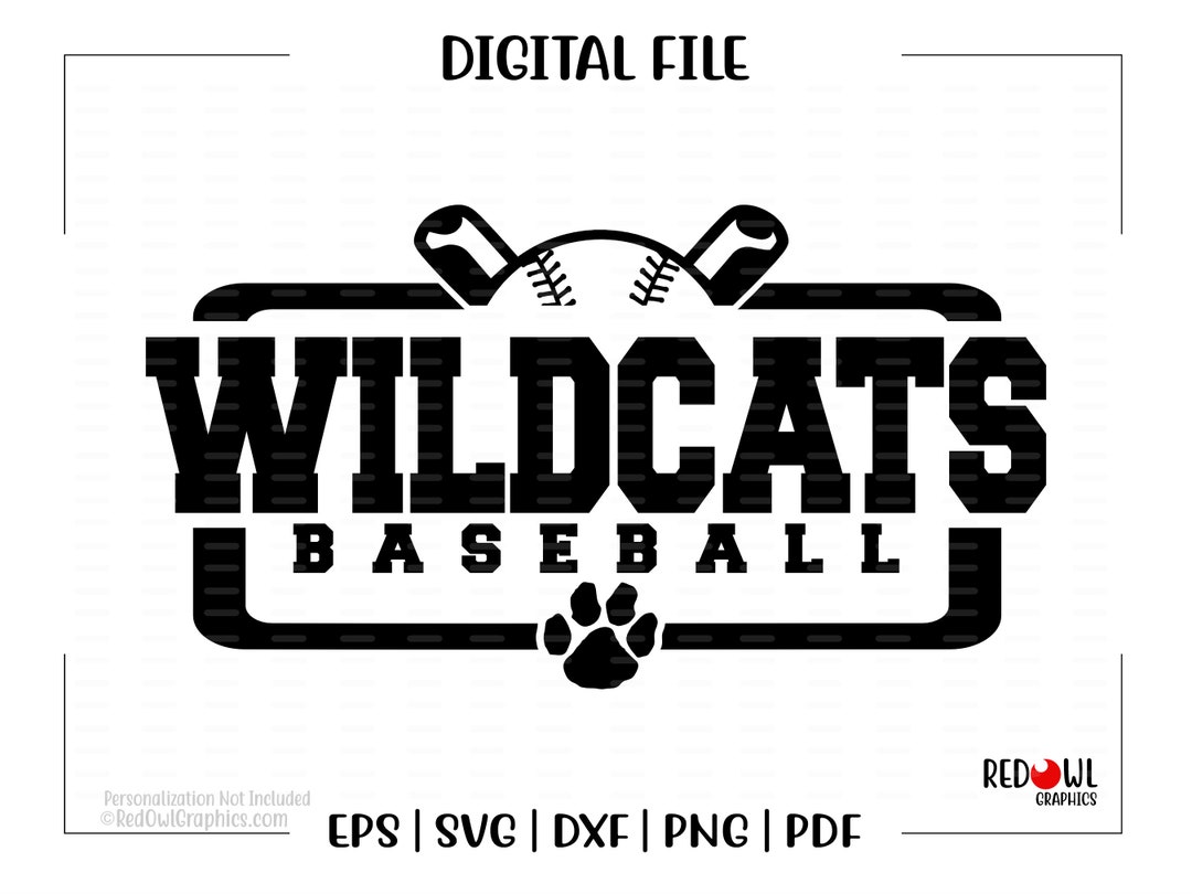 Baseball Svg, Wildcat Baseball Svg, Wildcat, Wildcats, Baseball, Svg ...