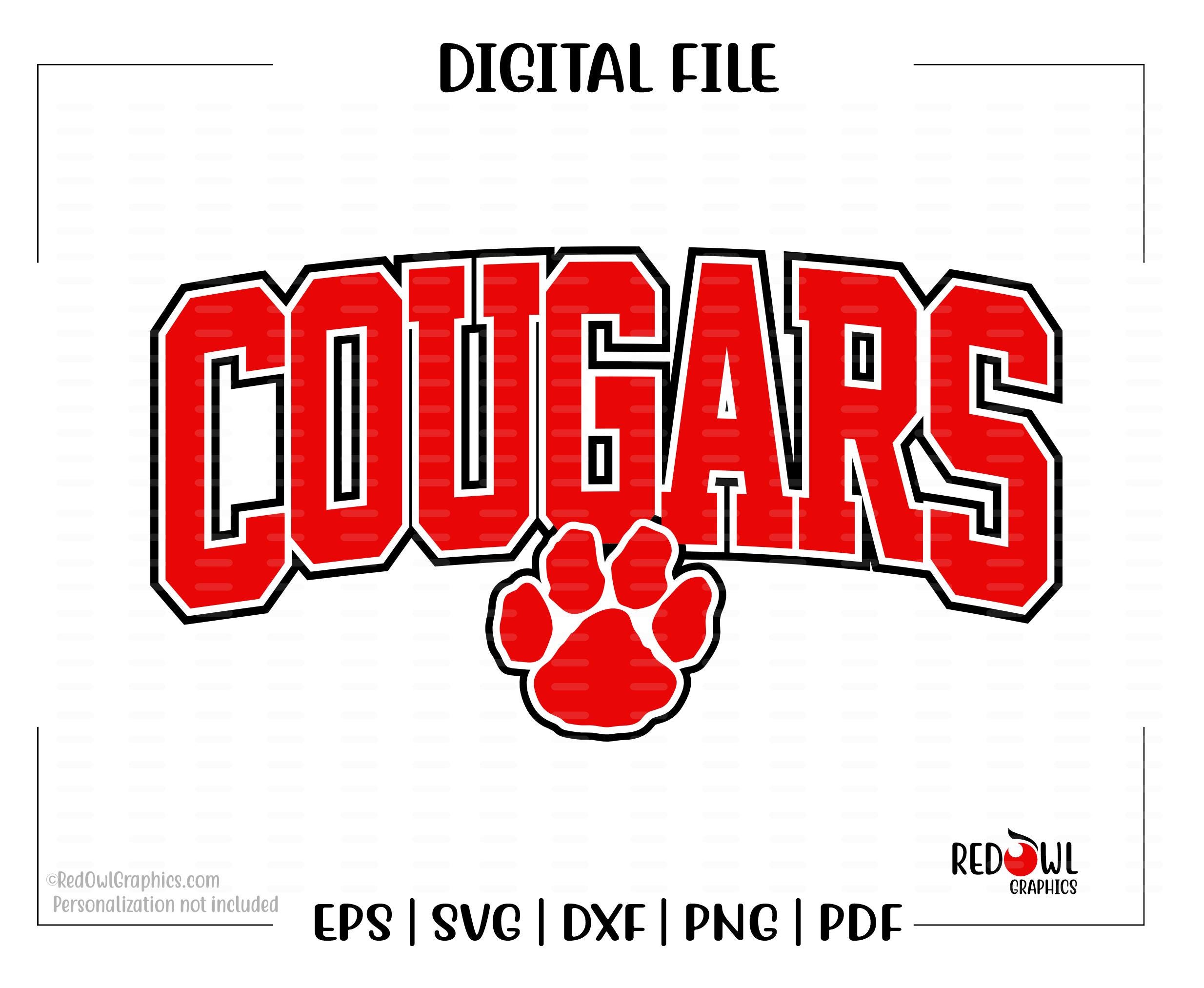 Cougar Svg, Cougars Svg, Cougar, Cougars, Clipart, Mascot, School, Svg ...