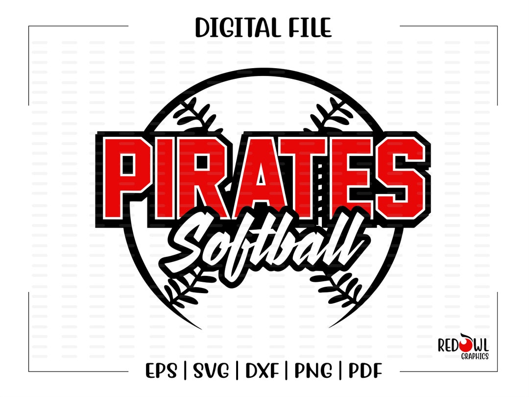 Softball Svg, Pirate Softball Svg, Pirate, Pirates, Softball, Svg, Dxf ...