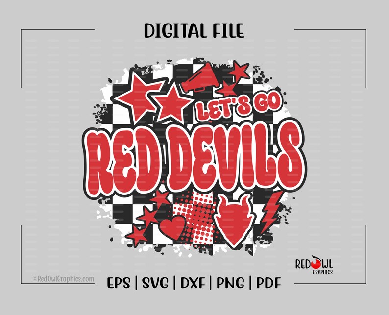 Red Devil Svg, Devils Svg, Red Devil, Red Devils, Devil, Retro, Checker ...