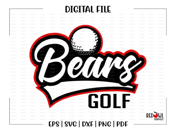Golf Svg Bear Bears Bear Golf Golf Svg Dxf Eps Png | Etsy