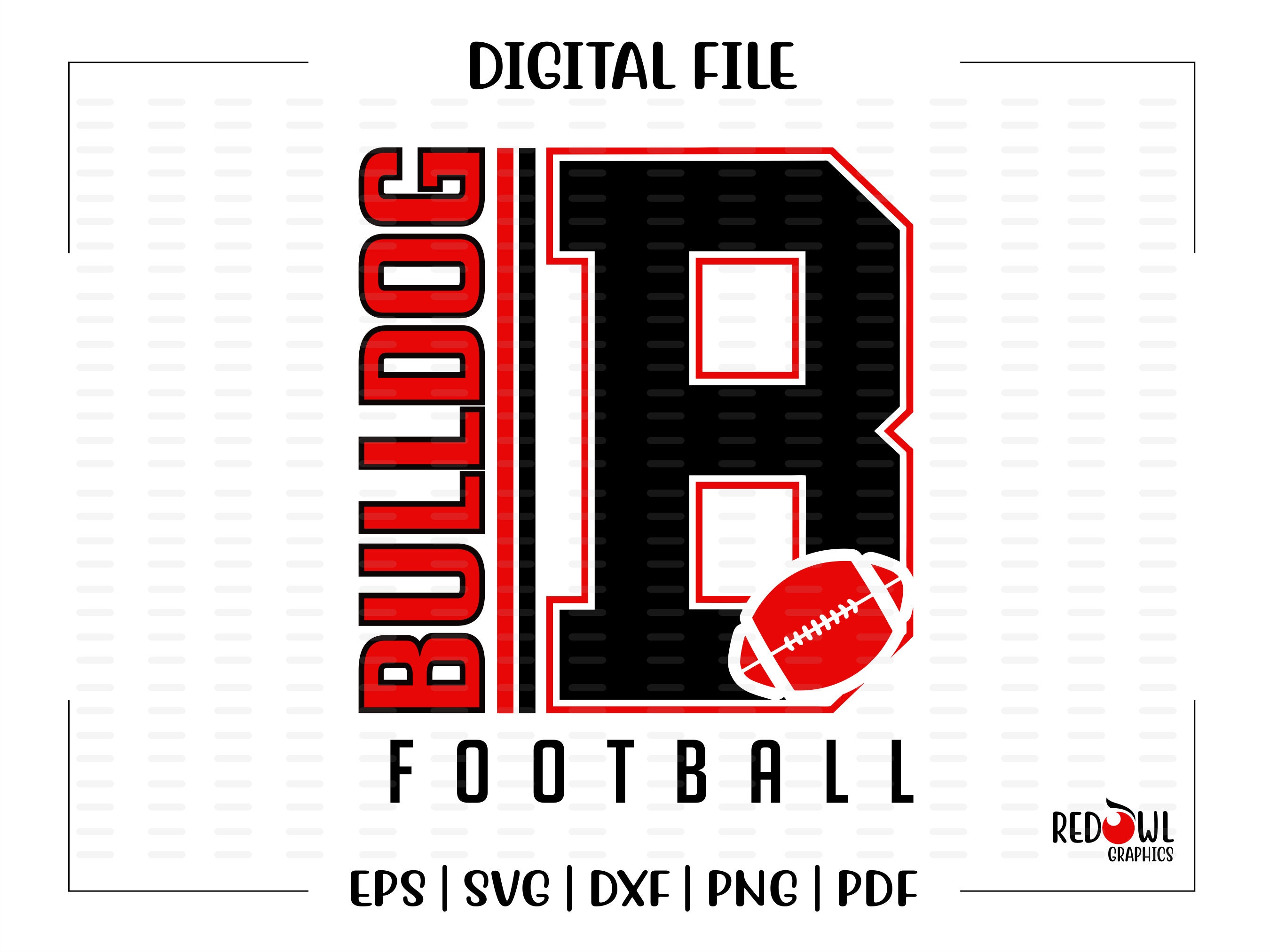 Football Svg Bulldog Football Svg Bulldog Bulldogs - Etsy