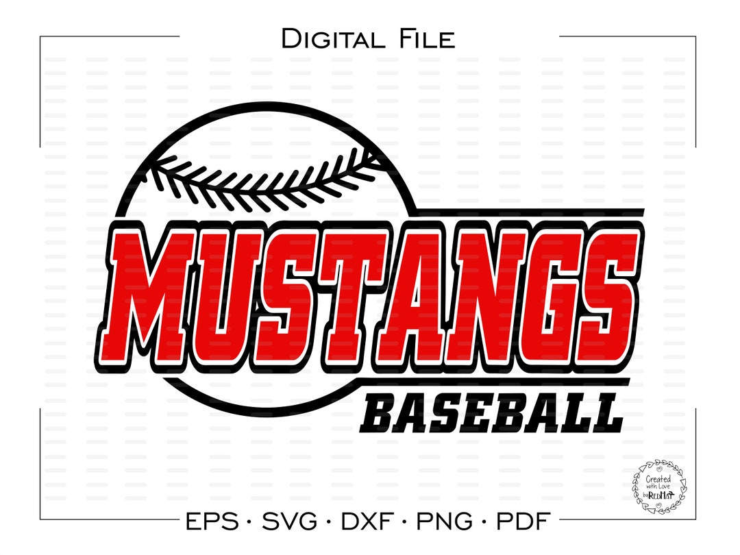 Mustang Baseball Svg, Baseball Svg, Mustang, Mustangs, Baseball, Vector ...