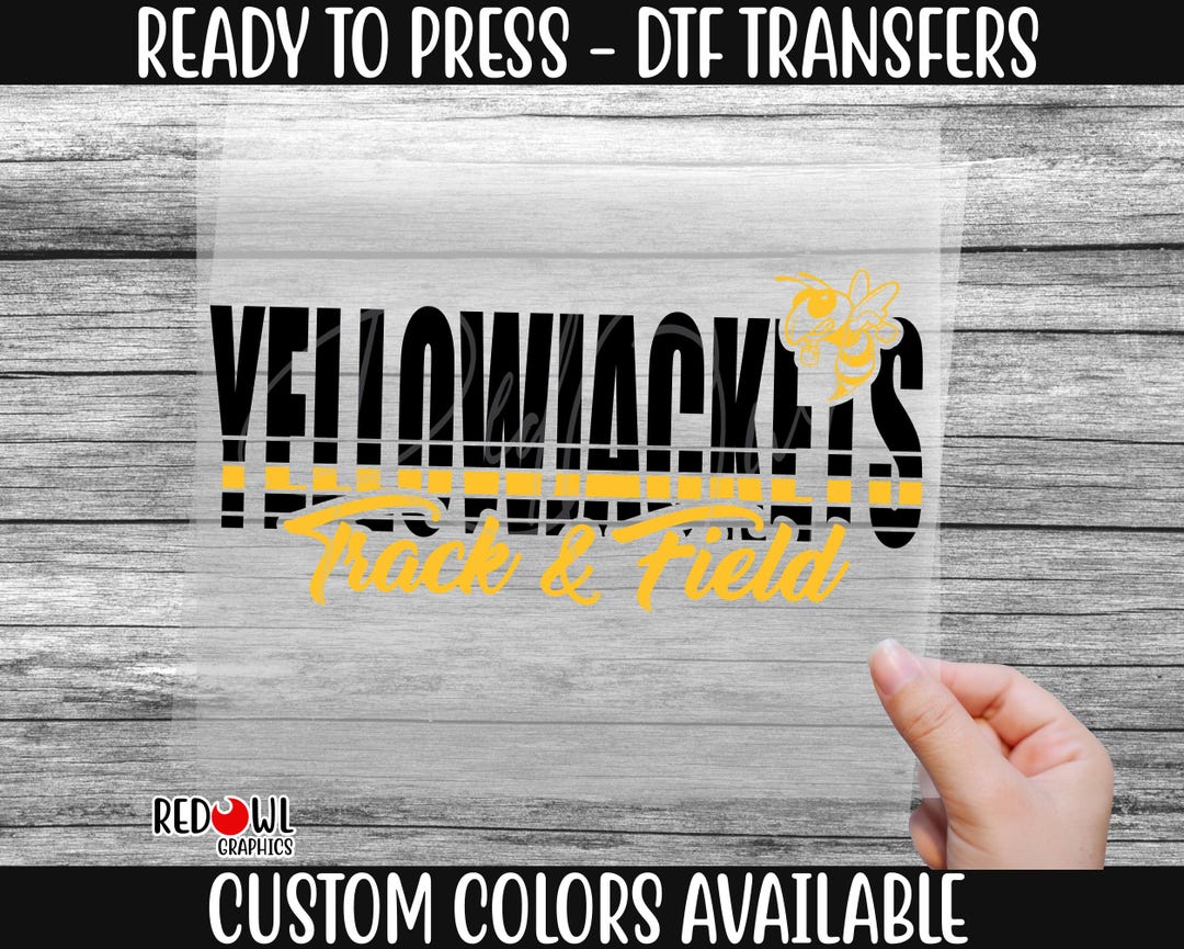 Track DTF, Ready to Press, Yellow Jackets, Yellowjackets DTF, Track and ...