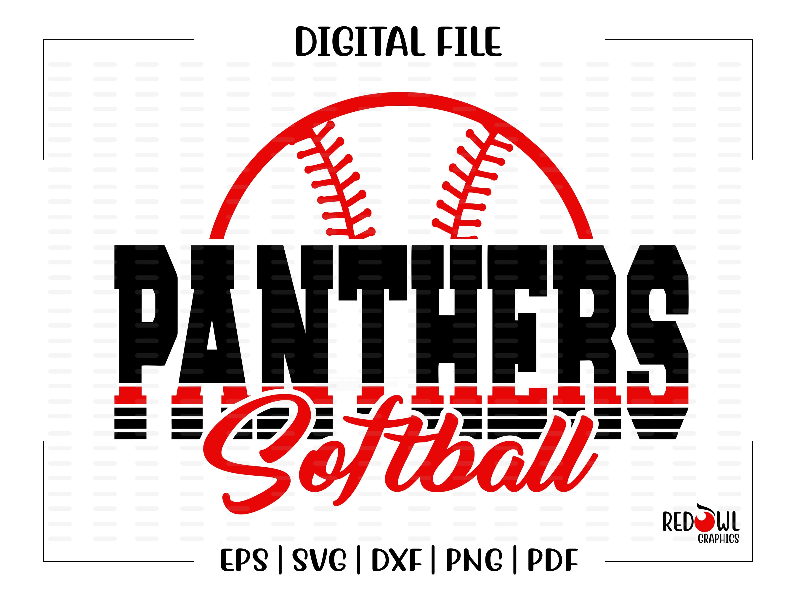 Softball Svg Panther Softball Svg Panther Panthers | Etsy