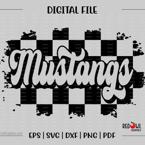 Mustang Svg, Mustangs Svg, Mustangs, Retro, Checker Board, Vintage, Svg ...