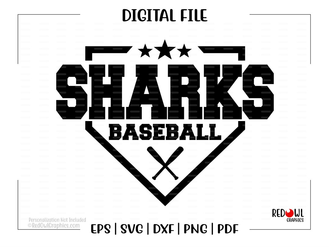 Sharks Baseball Svg, Baseball Svg, Shark, Sharks Svg, Baseball, Svg ...