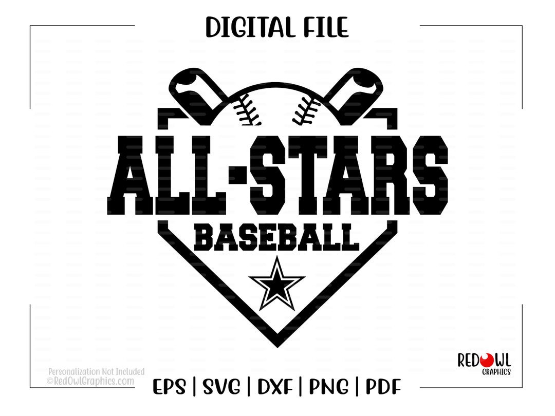 All Star Svg, All-star Svg, Baseball Svg, Baseball, All Stars, All ...