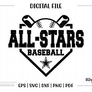 All Star Svg, All-star Svg, Baseball Svg, Baseball, All Stars, All ...