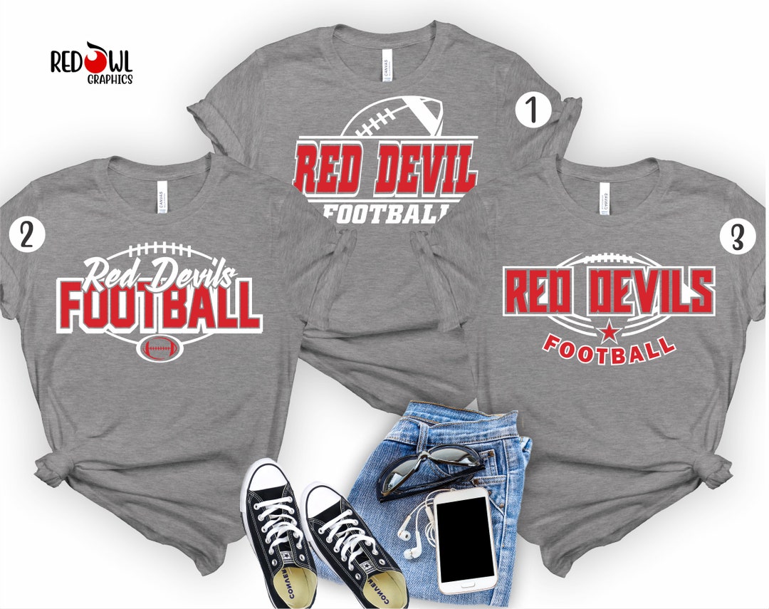 Football Shirt, Red Devil Shirt, Red Devil, Football, T-shirt ...