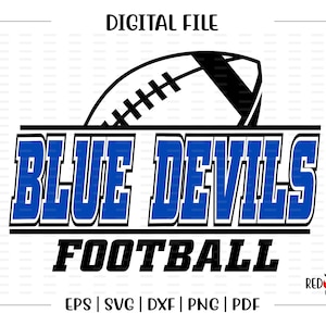 Football Svg, Blue Devil Svg, Blue Devil Football, Devil, Blue Devil ...