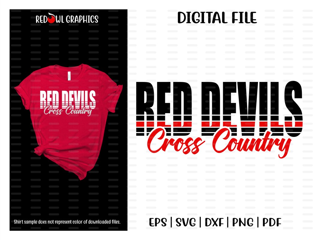 Cross Country Svg, Red Devil, Red Devils, Cross Country, XC, CC, Svg ...
