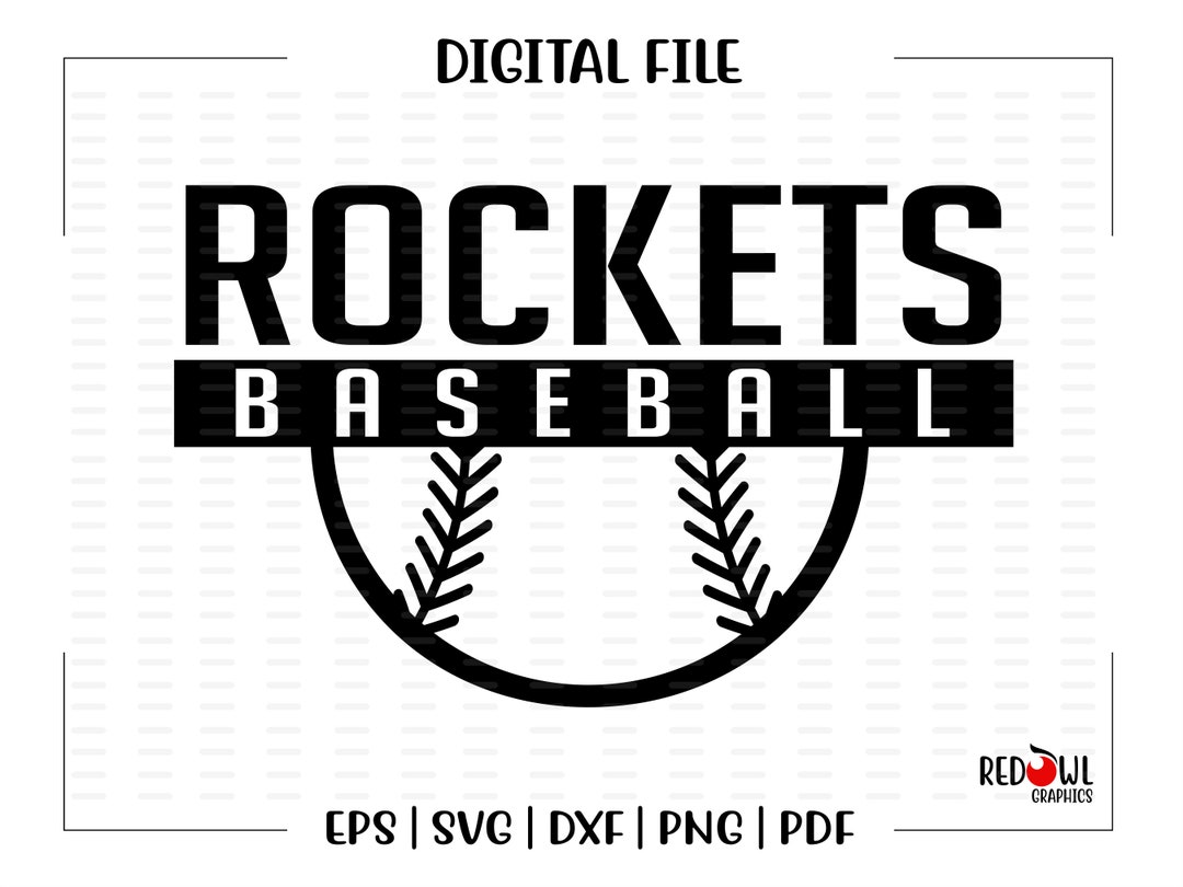 Rockets Baseball Svg, Baseball Svg, Rocket, Rockets, Baseball, Design ...