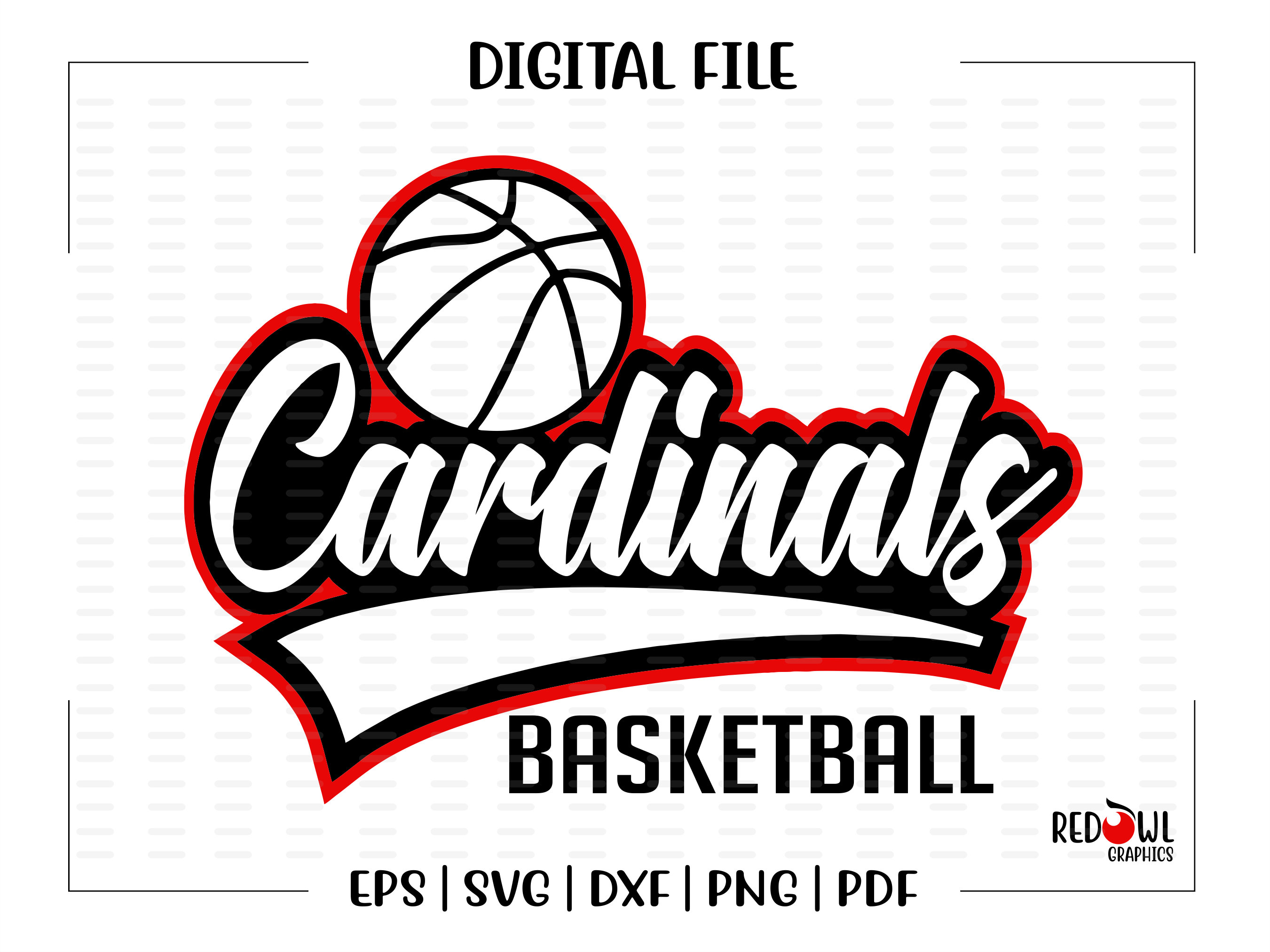 Cardinal Basketball Logo