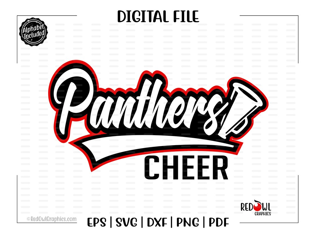Cheerleader Svg, Panther Cheer Svg, Panther, Panthers, Cheer ...