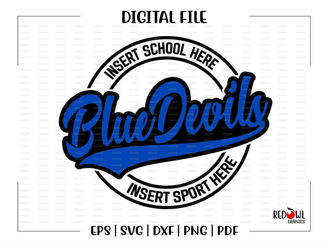 Blue Devil Svg Devils Svg Blue Devil Blue Devils Devil - Etsy