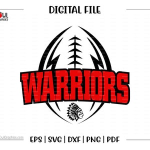 Football Svg, Warrior Football Svg, Warrior, Warriors, Football, Svg ...