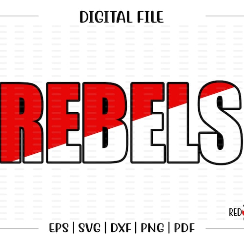 Rebel Svg Rebels Svg Rebel Rebels Clipart Team Mascot - Etsy
