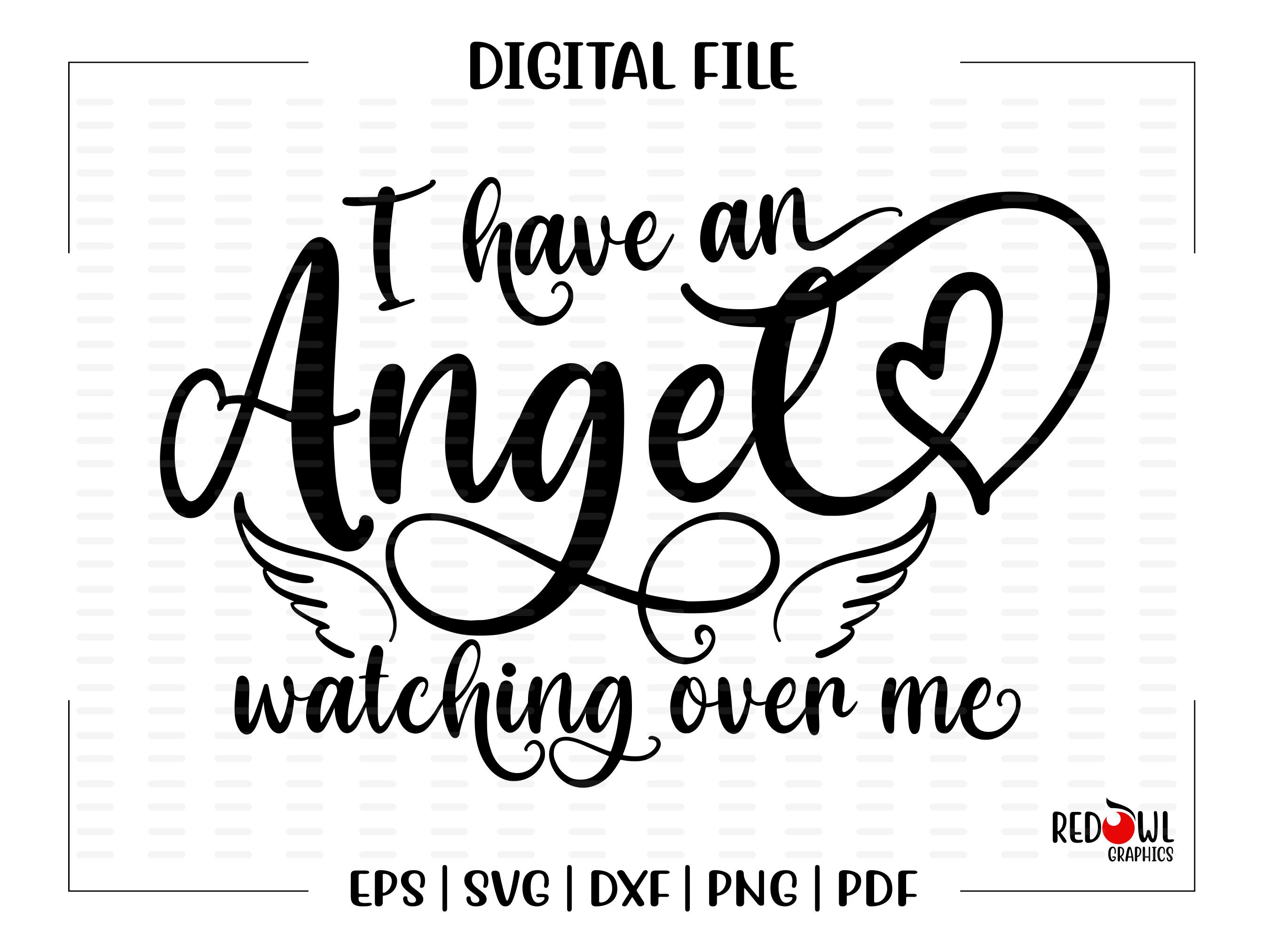Angel Watching Over Me Svg Angel Svg Angel Wings Guardian - Etsy UK
