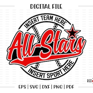 All Star Svg All-star Svg Baseball Svg Baseball All Stars - Etsy