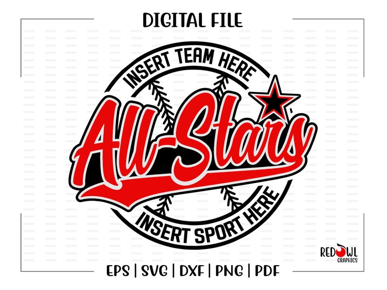 All Star Svg All-star Svg Baseball Svg Baseball All Stars - Etsy