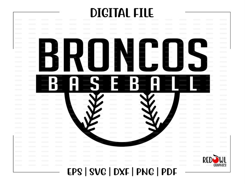 Broncos Baseball Svg Baseball Svg Bronco Broncos Baseball | Etsy