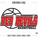 Basketball Svg, Red Devil Basketball, Red Devil, Devil, Basketball, Svg ...
