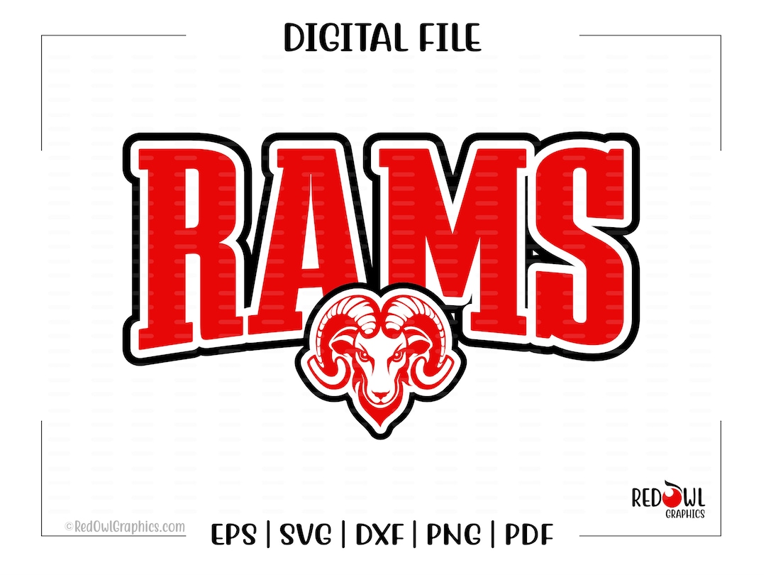 Ram Svg, Rams Svg, Ram, Rams, Mascot, School, Svg, Dxf, Eps, Png, Pdf ...