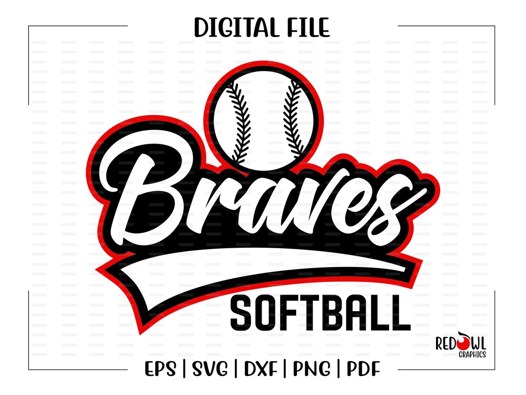 Braves Softball Svg, Softball Svg, Braves, Brave, Softball, Design, Svg ...