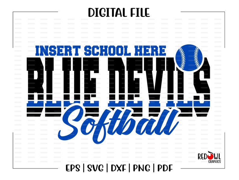 Softball Svg Blue Devil Softball Svg Blue Devil Softball - Etsy