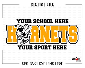 Custom Personalized Hornet Svg Hornets Hornet Script | Etsy