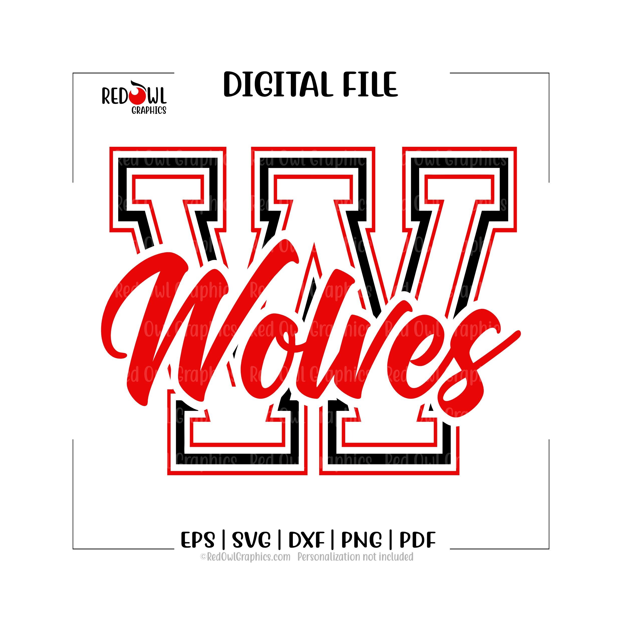 Wolves Svg, Wolves, Wolf, Mascot, School, Svg, Dxf, Eps, Png, Pdf ...