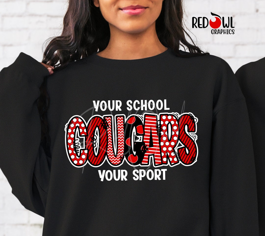 Personalized Cougars T-shirt, Customized, Cougars, T-shirt, Football, T ...