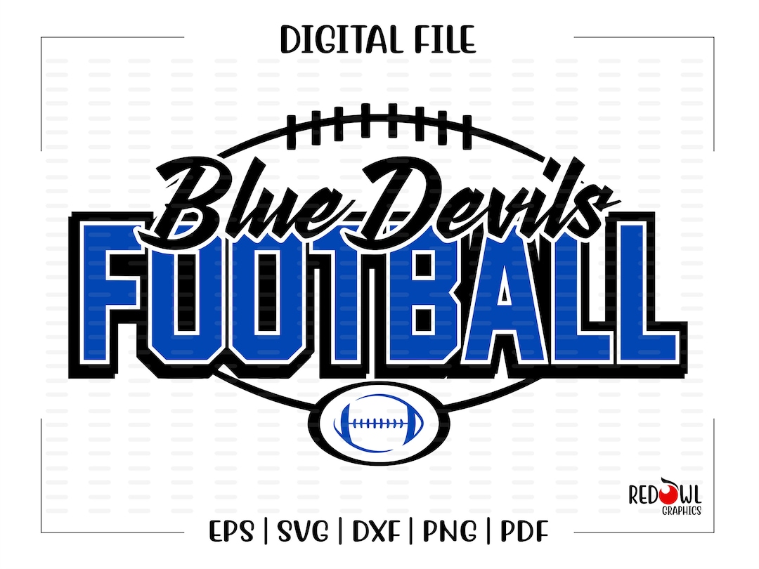 Football Svg, Blue Devil Svg, Blue Devil Football, Devil, Blue Devil ...