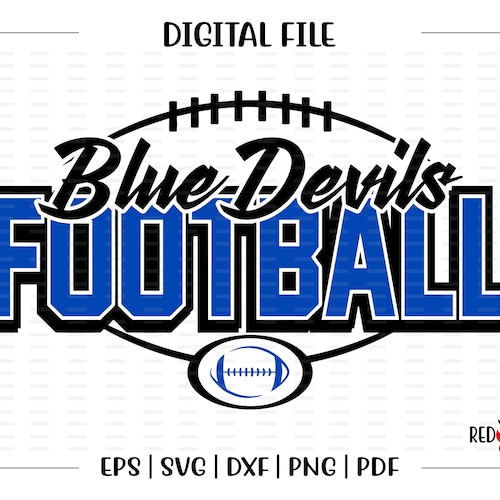 Blue Devils Football Monogram Dc Svg Dxf Eps Png Digital - Etsy
